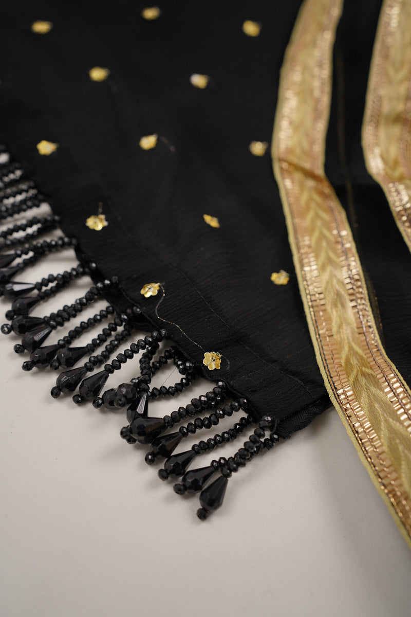 Husan e Jahan - Luxury Chiffon Suit with Chiffon Dupatta and Gharara ...